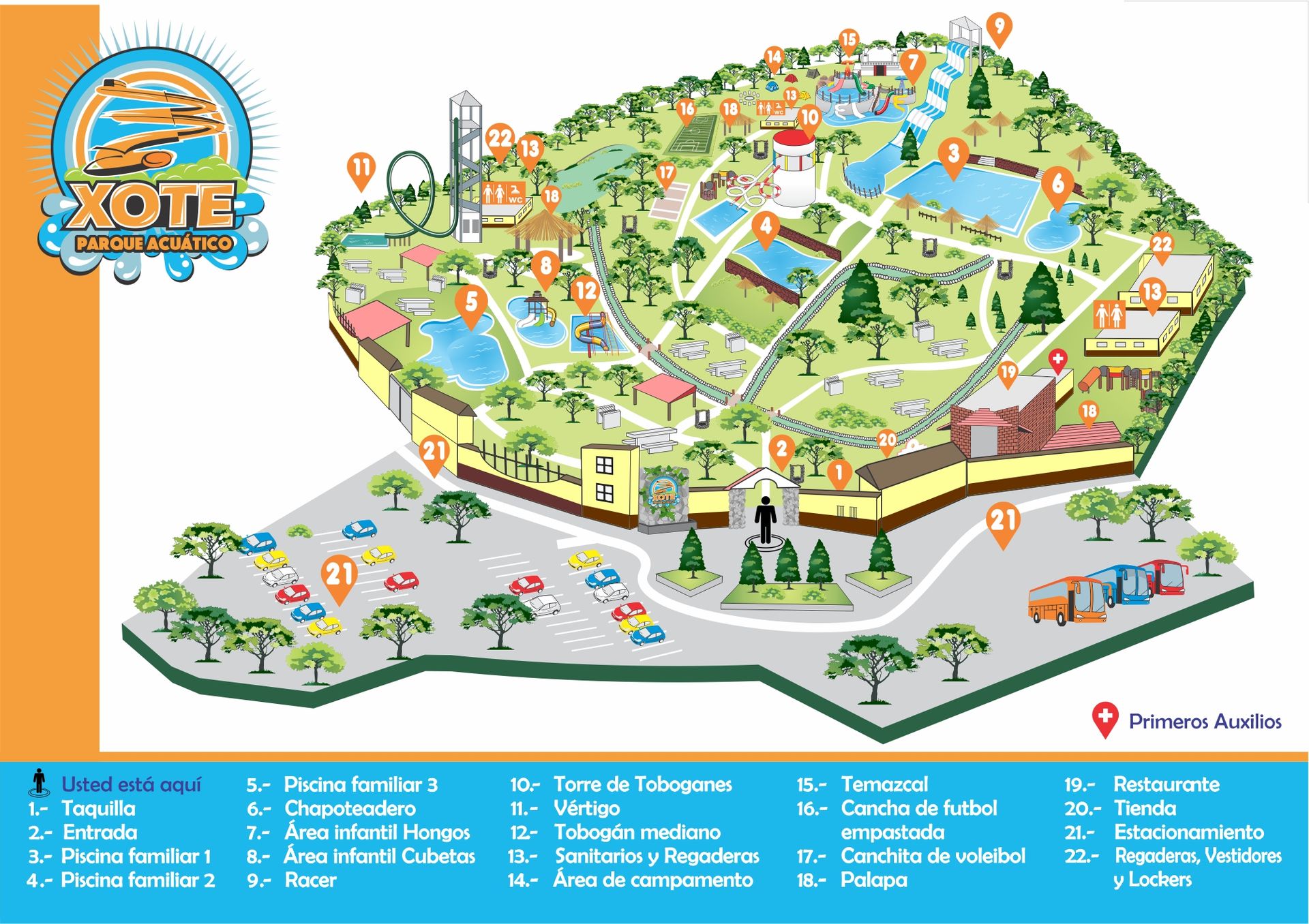 Ubícate en el mapa | Xote Parque Acuatico